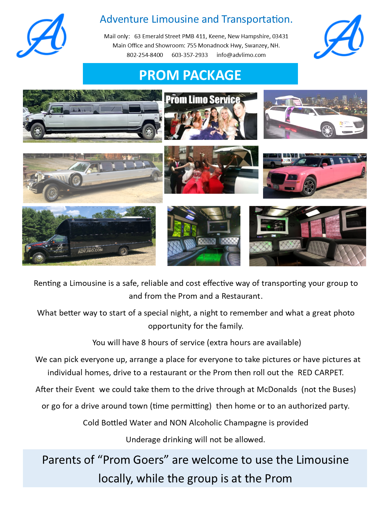Prom - Adventure Limousine Inc.